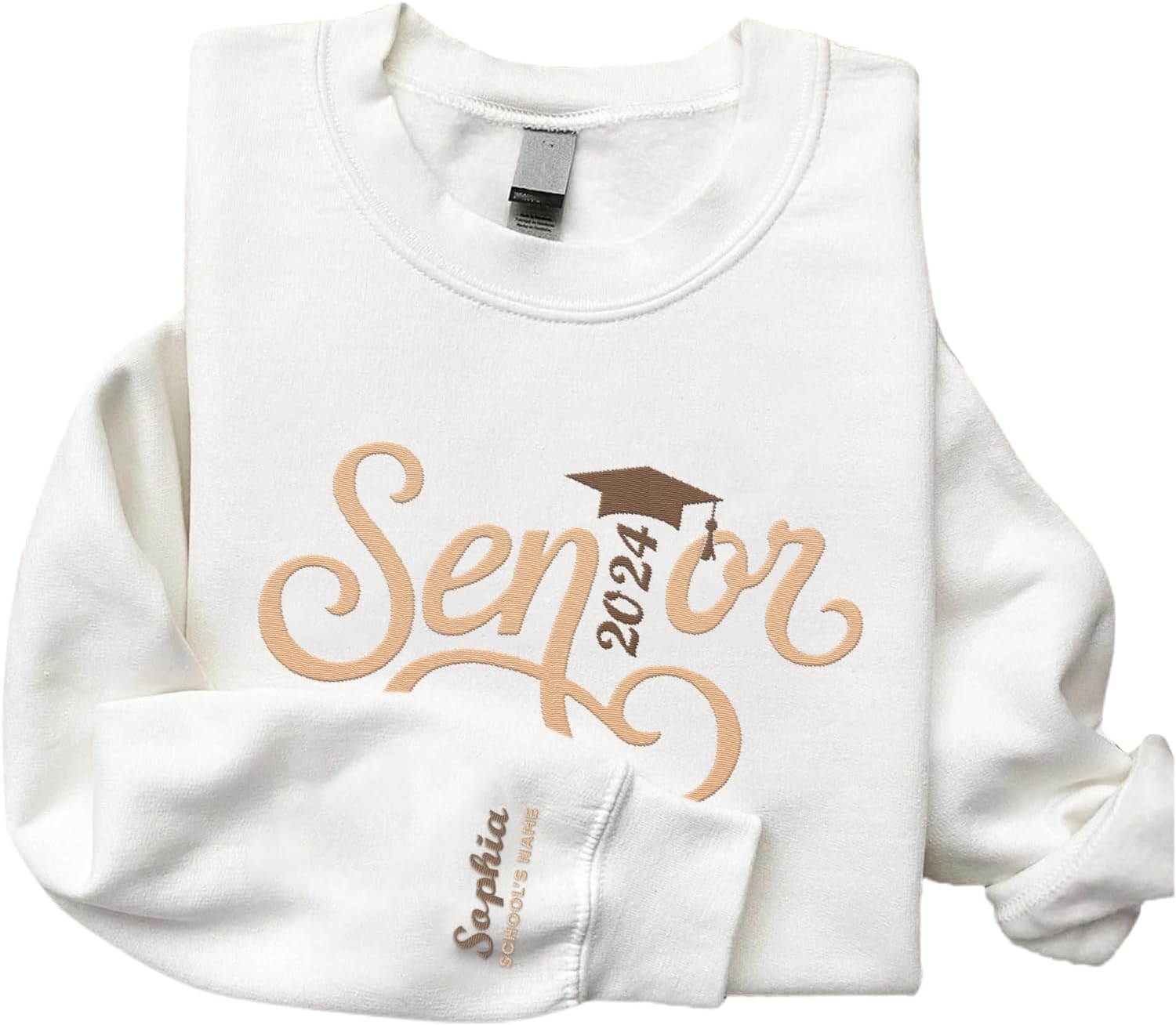 MAPrints Personalized Senior 2024 Embroidered Sweatshirt, Graduation ...