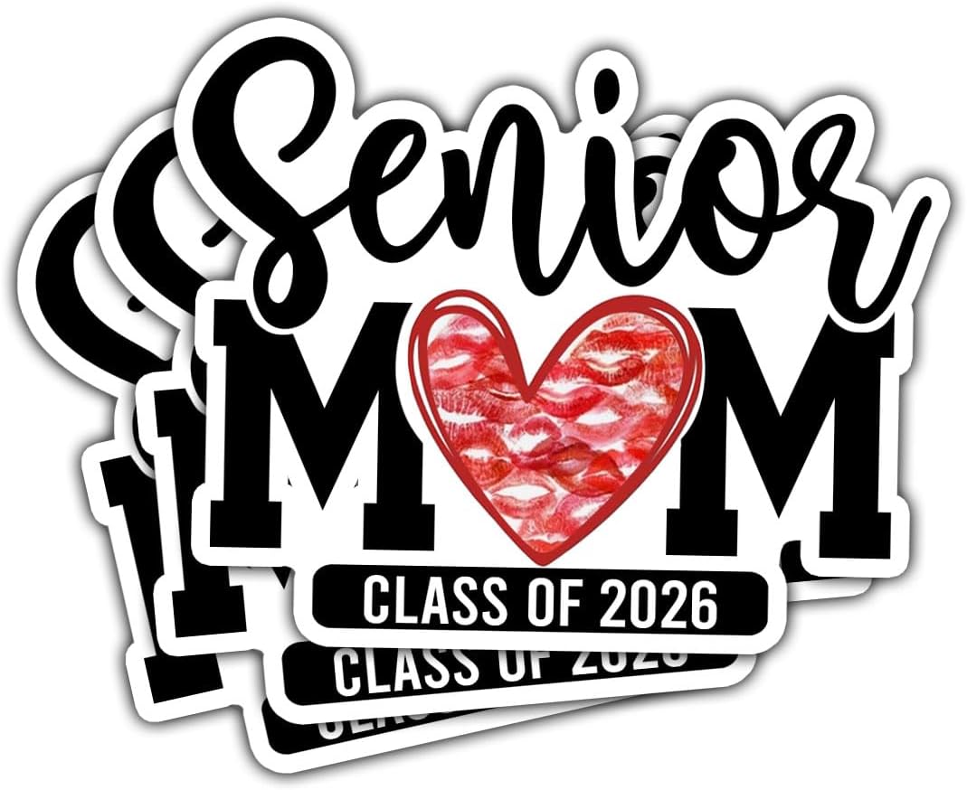 3Pcs Senior Mom Class of 2026 Sticker, Graduation Sticker, Class of ...